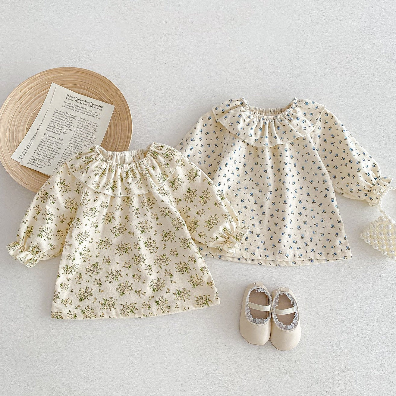 【60-100】ビックカラーフラワーワンピース – PetitKid