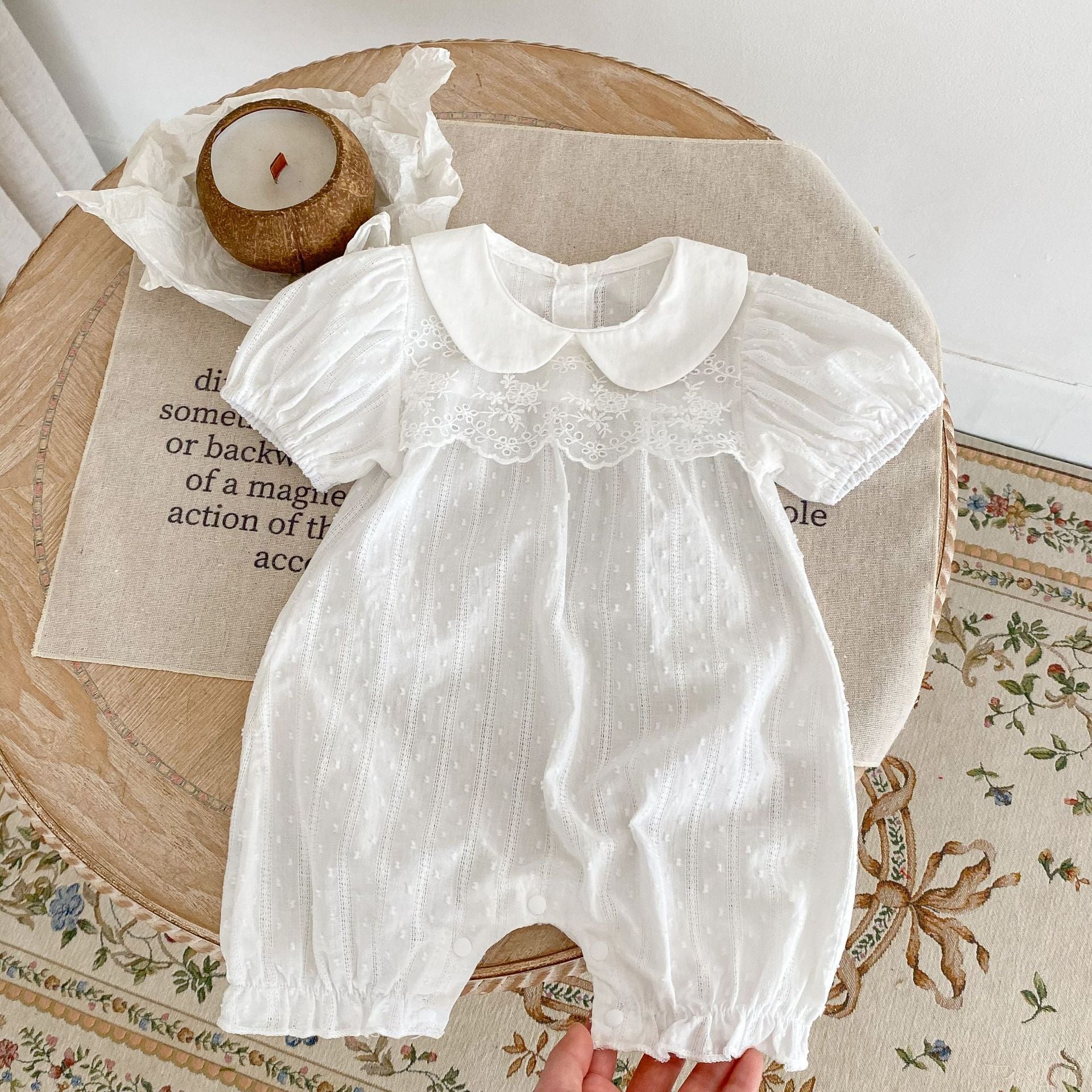 ホワイトラウンドカラーオールインワン – PetitKid